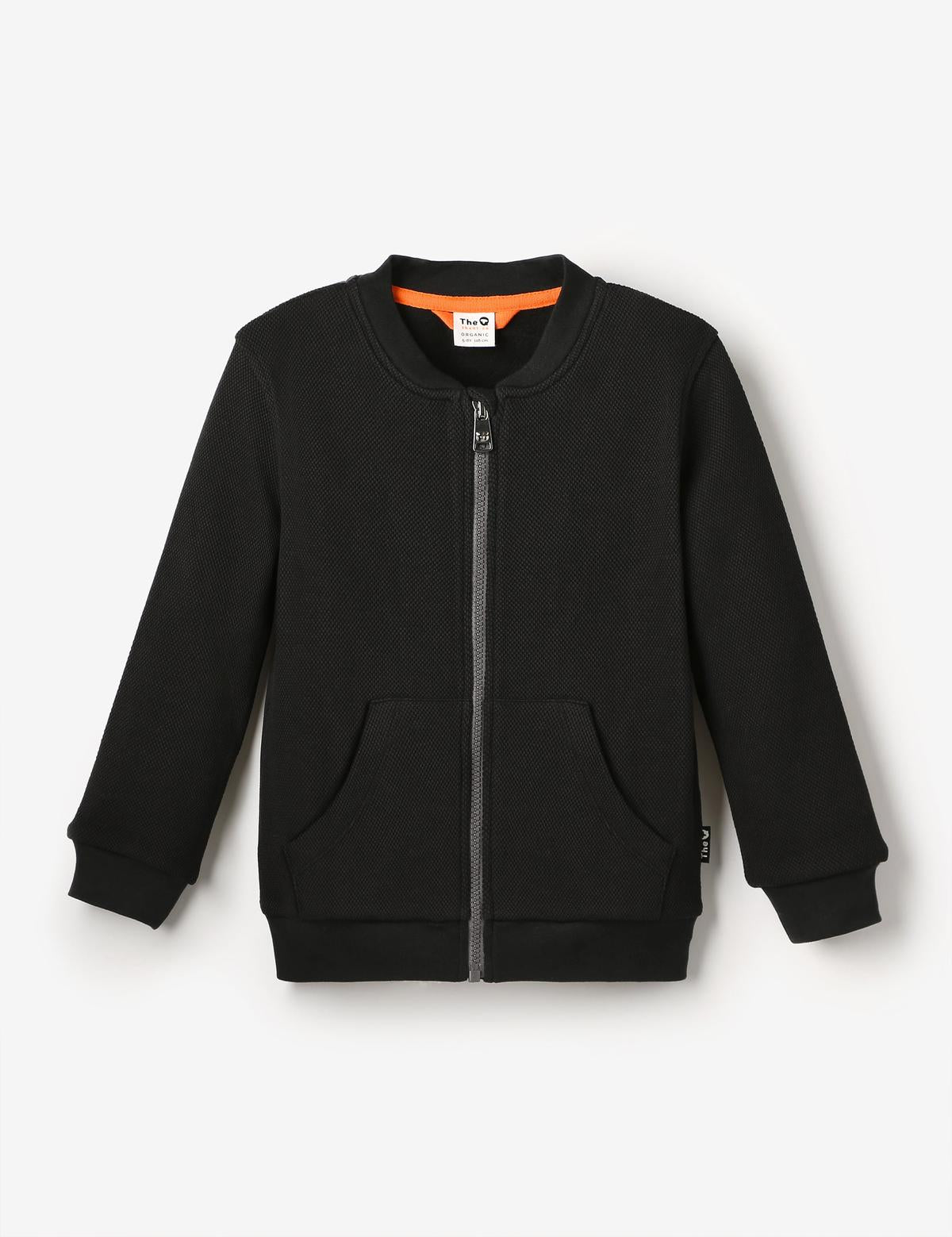 Organic Cosy Terry Bomber Jacket - Black Ink – Manymoons