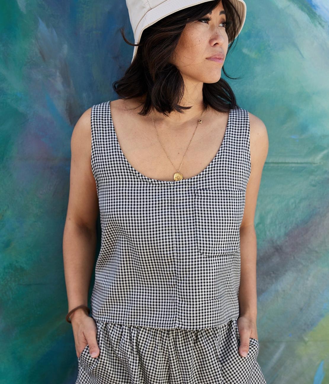 Ryan Tank - Black Check – Manymoons